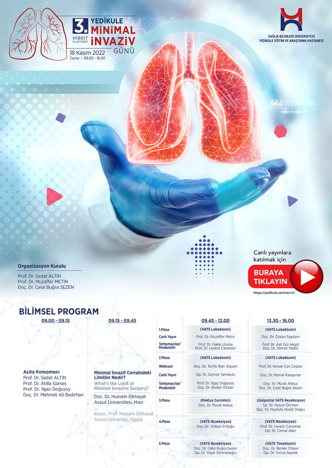 3. Yedikule Minimal İnvaziv Günü – 18 Kasım 2022 – TGCD